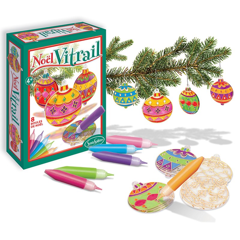 Noel Vitrail | Christmas Bauble Painting Kit – www.dawnanddaisy.com